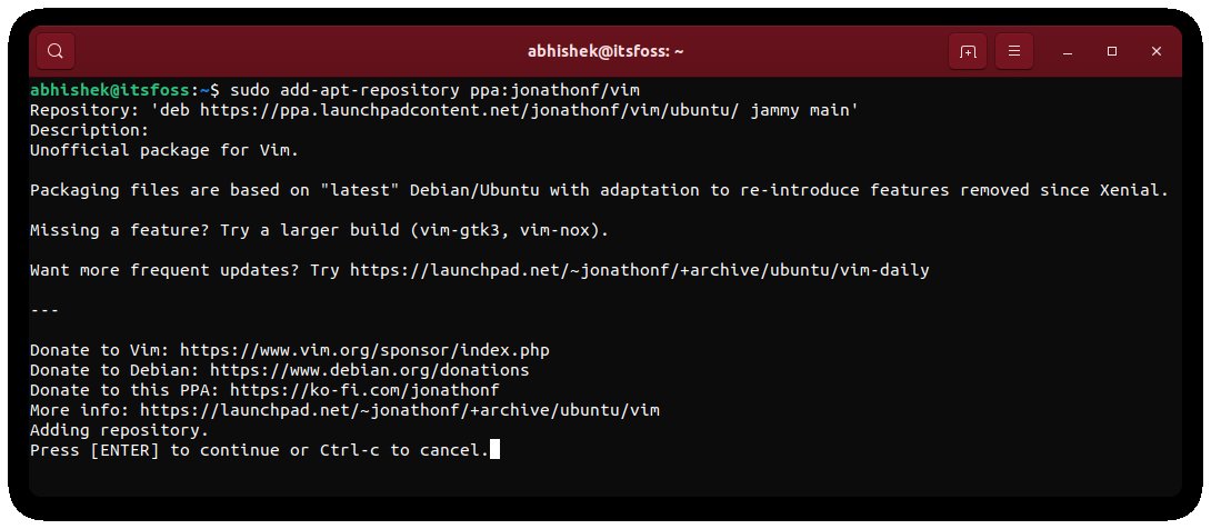如何在基于 Ubuntu 的 Linux 发行版上安装最新的 Vim 9.0 - 乐耶园