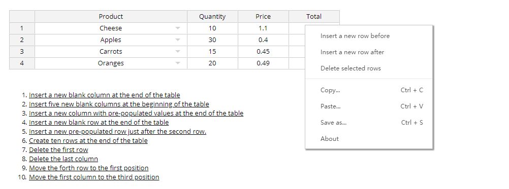 轻量级的原生JavaScript的Excel插件——JExcel - 乐耶园