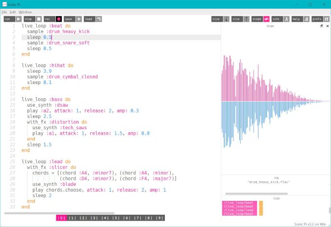 使用 Sonic Pi 像写代码一样编曲 - 乐耶园